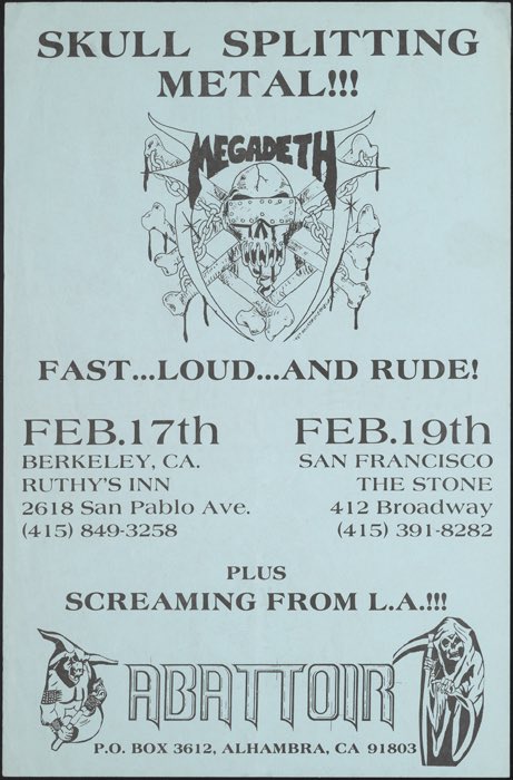 32 Years Ago Today - Megadeth Performs First Ever Show (Watch Live in ...
