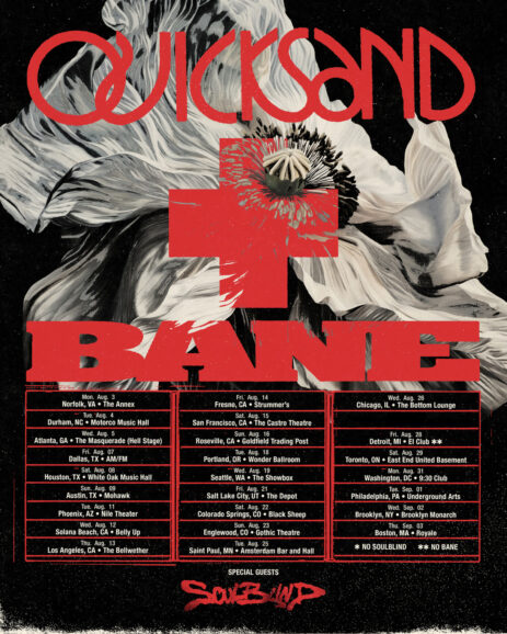 Quicksand Announce North American Tour With Bane - Glide Magazine